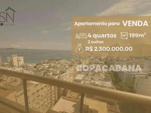 Apartamento para Venda em Rio de Janeiro/RJ Copacabana 4 Quartos
