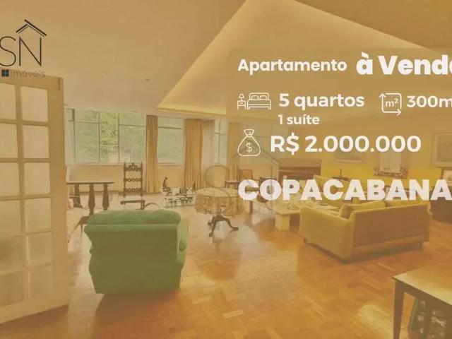 Apartamento para Venda em Rio de Janeiro/RJ Copacabana 5 Quartos