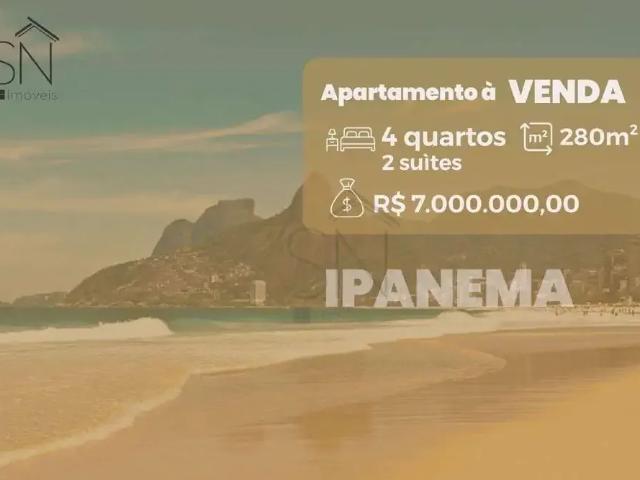 Apartamento para Venda em Rio de Janeiro/RJ Ipanema 4 Quartos
