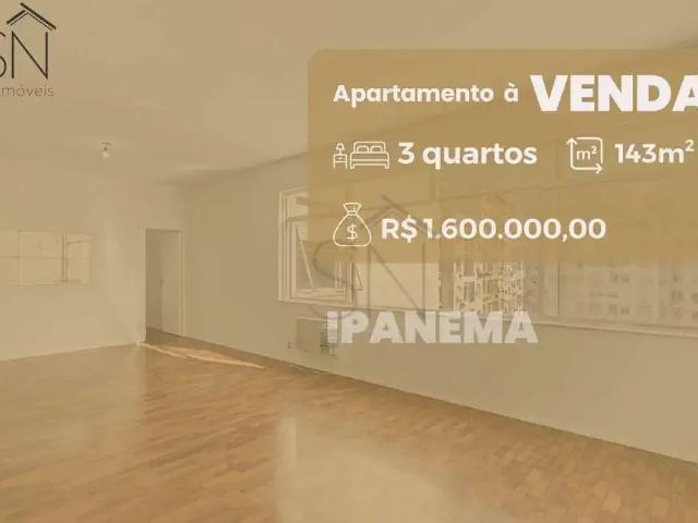 Apartamento para Venda em Rio de Janeiro/RJ Ipanema 3 Quartos