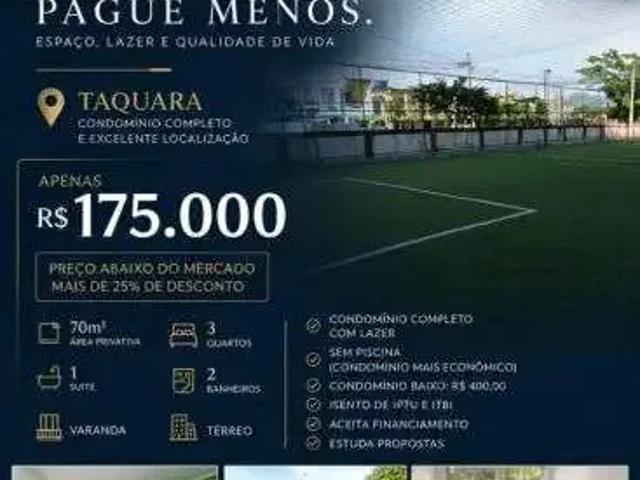 Apartamento para Venda em Rio de Janeiro/RJ Taquara 3 Quartos
