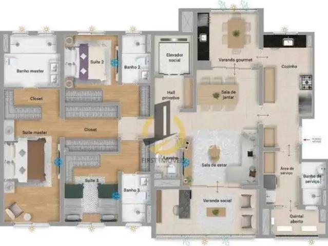 Apartamento para Venda em São Bernardo do Campo/SP Nova Petrópolis 3 Quartos