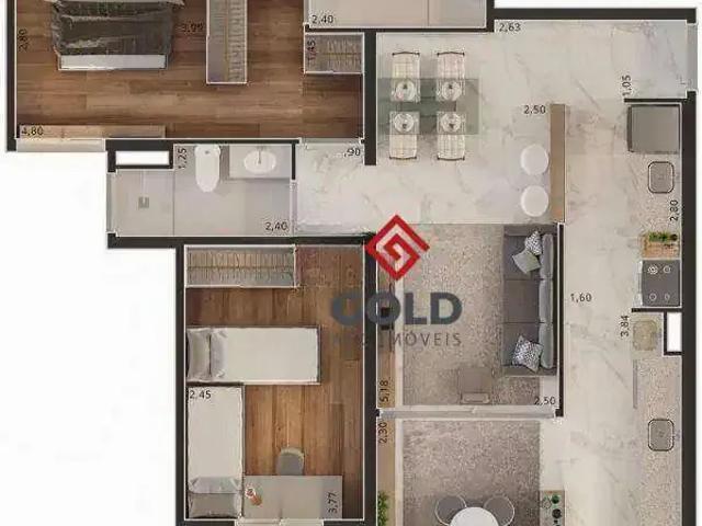Apartamento para Venda em São Bernardo do Campo/SP Rudge Ramos 2 Quartos