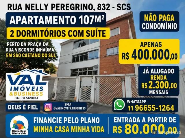Apartamento para Venda em São Caetano do Sul/SP Nova Gerty 2 Quartos