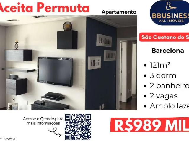 Apartamento para Venda em São Caetano do Sul/SP Barcelona 3 Quartos