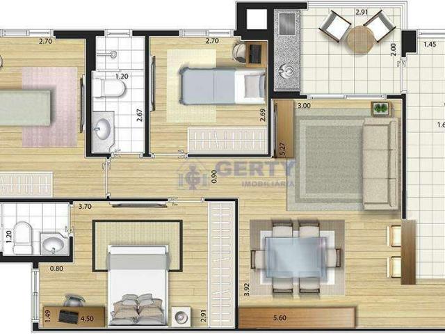 Apartamento para Venda em São Caetano do Sul/SP Centro 3 Quartos