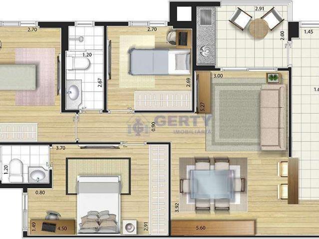 Apartamento para Venda em São Caetano do Sul/SP Centro 3 Quartos