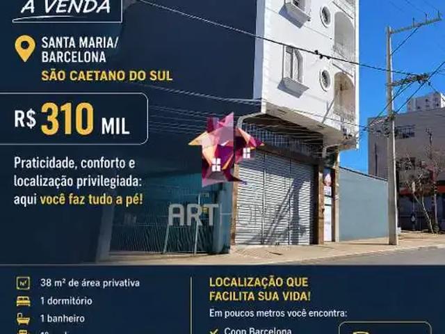 Apartamento para Venda em São Caetano do Sul/SP Santa Maria 1 Quartos