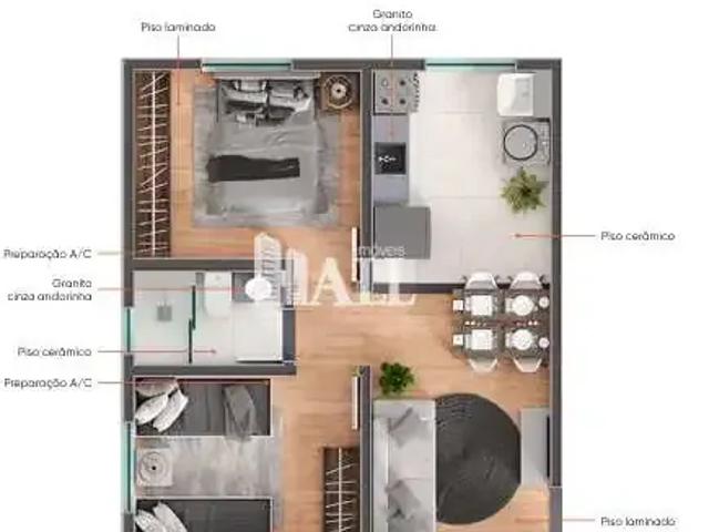 Apartamento para Venda em São José do Rio Preto/SP Residencial Ary Attab 2 Quartos