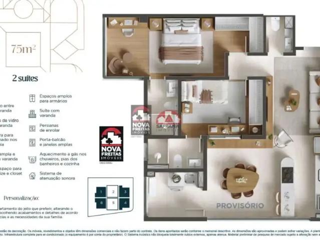 Apartamento para Venda em São José dos Campos/SP Vila Adyana 2 Quartos