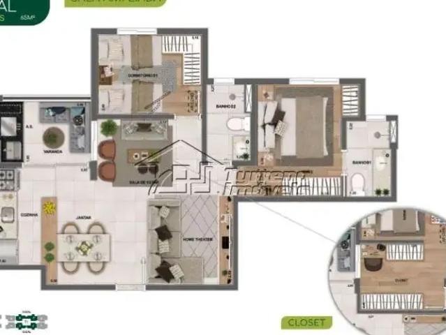 Apartamento para Venda em São José dos Campos/SP Conjunto Residencial Trinta e Um de Março 2 Quartos
