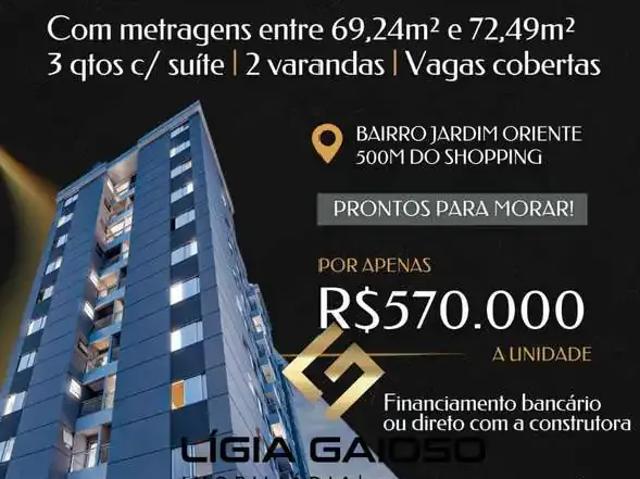 Apartamento para Venda em São José dos Campos/SP Jardim Oriente 3 Quartos