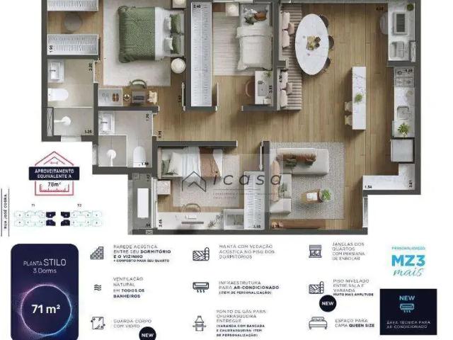 Apartamento para Venda em São José dos Campos/SP Parque Industrial 3 Quartos