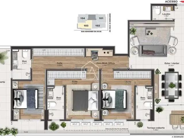 Apartamento para Venda em São José/SC Campinas 3 Quartos