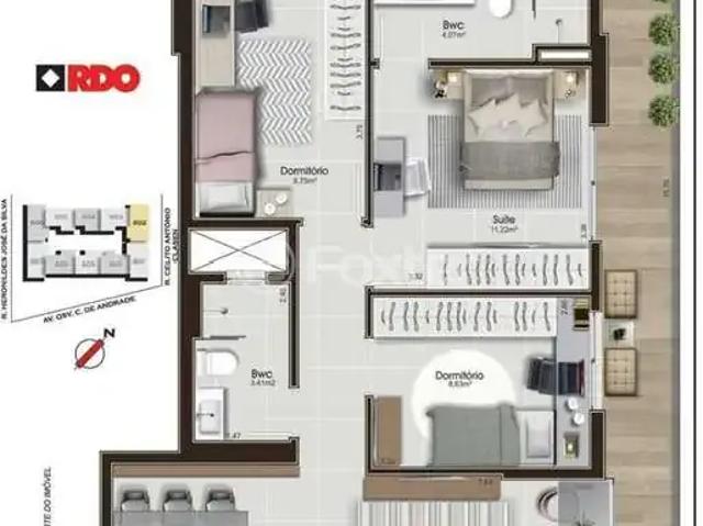 Apartamento para Venda em São José/SC Nossa Senhora do Rosário 3 Quartos