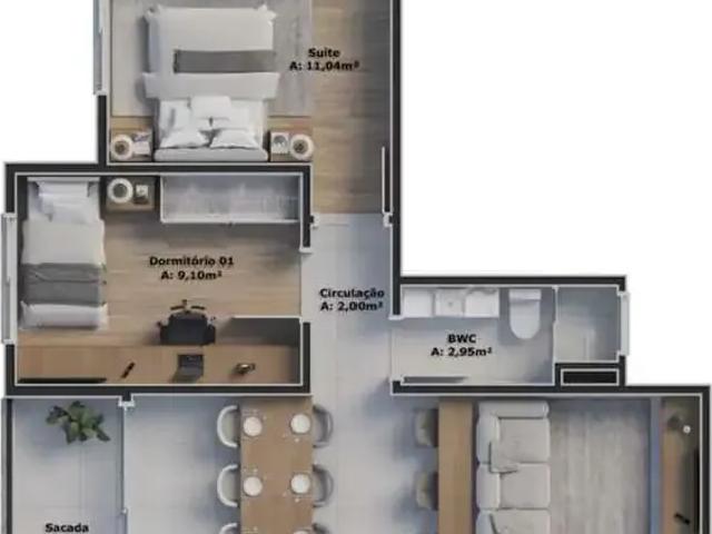 Apartamento para Venda em São José/SC Roçado 2 Quartos