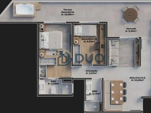 Apartamento para Venda em São José/SC Roçado 2 Quartos
