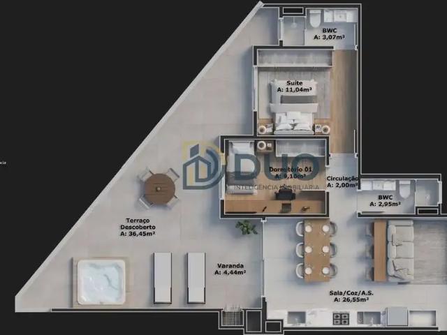 Apartamento para Venda em São José/SC Roçado 2 Quartos
