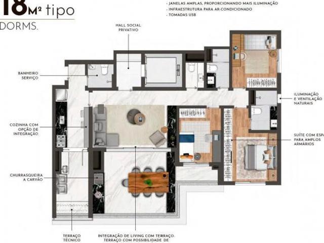 Apartamento para Venda em São Paulo, Jardim Aurélia, 3 dormitórios, 1 suíte, 4 banheiros, 2 vagas