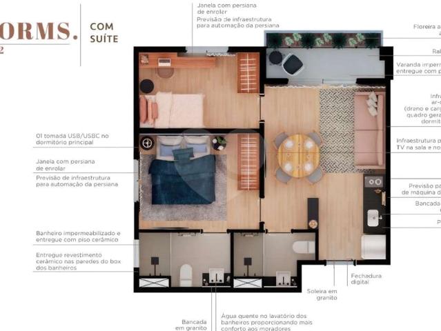 Apartamento para Venda em São Paulo/SP Moema 2 Quartos