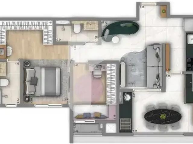 Apartamento para Venda em São Paulo/SP Mooca 2 Quartos