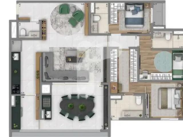 Apartamento para Venda em São Paulo/SP Mooca 3 Quartos