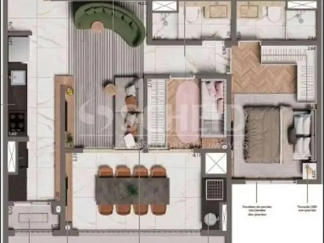 Apartamento para Venda em São Paulo/SP Alto da Boa Vista 2 Quartos