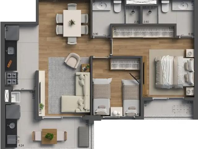 Apartamento para Venda em São Paulo/SP Alto da Lapa 2 Quartos