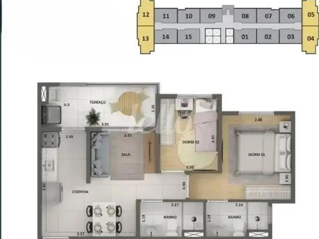 Apartamento para Venda em São Paulo/SP Barra Funda 2 Quartos
