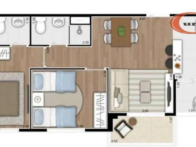 Apartamento para Venda em São Paulo/SP Bela Vista 2 Quartos