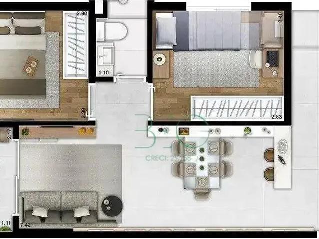 Apartamento para Venda em São Paulo/SP Brás 2 Quartos