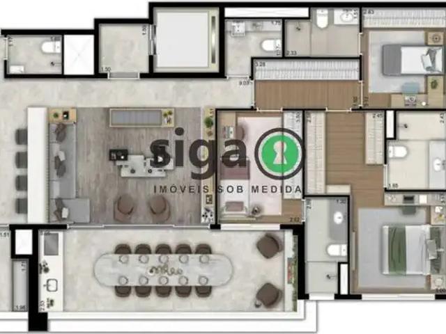 Apartamento para Venda em São Paulo/SP Brooklin Paulista 3 Quartos