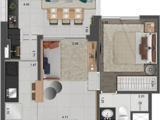 Apartamento para Venda em São Paulo/SP Cerqueira César 1 Quartos