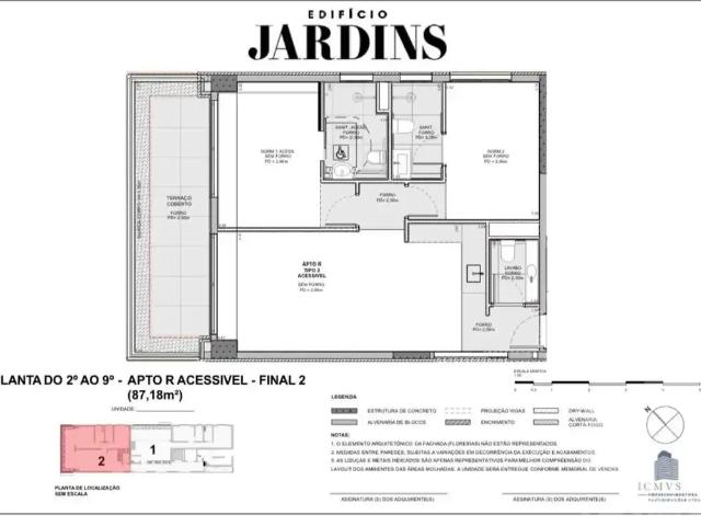 Apartamento para Venda em São Paulo/SP Cerqueira César 2 Quartos