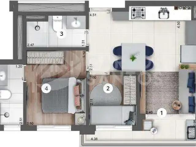 Apartamento para Venda em São Paulo/SP Chácara Santo Antônio 1 Quartos