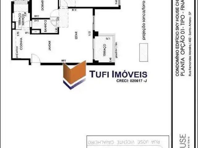 Apartamento para Venda em São Paulo/SP Chácara Santo Antônio 2 Quartos