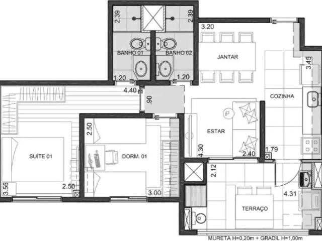 Apartamento para Venda em São Paulo/SP Chácara Santo Antônio 2 Quartos