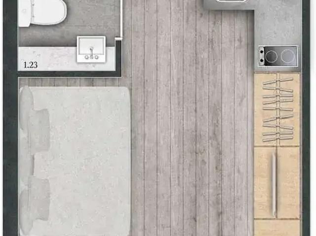 Apartamento para Venda em São Paulo/SP Consolação 1 Quartos