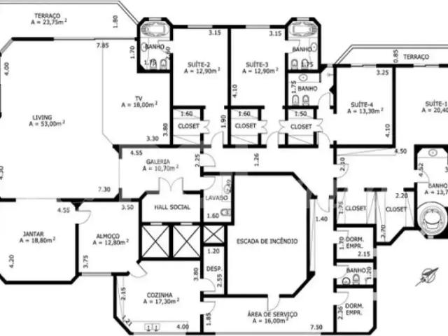 Apartamento para Venda em São Paulo/SP Higienópolis 4 Quartos