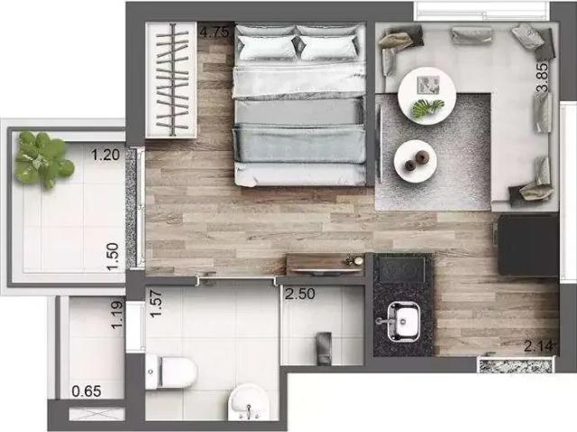 Apartamento para Venda em São Paulo/SP Indianópolis 1 Quartos