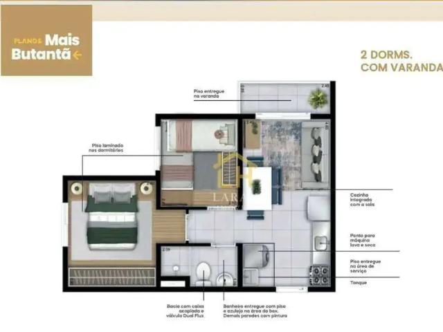 Apartamento para Venda em São Paulo/SP Instituto de Previdência 2 Quartos