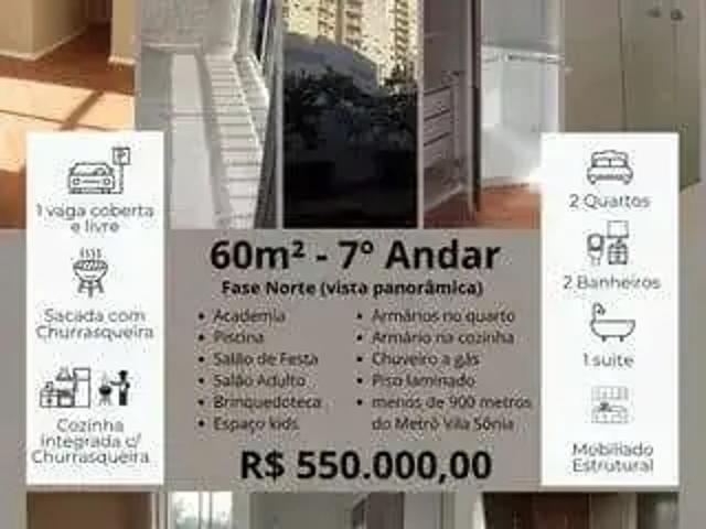 Apartamento para Venda em São Paulo/SP Jardim das Vertentes 2 Quartos