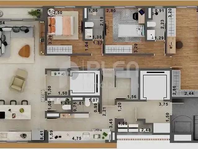 Apartamento para Venda em São Paulo/SP Jardim Leonor Mendes de Barros 3 Quartos