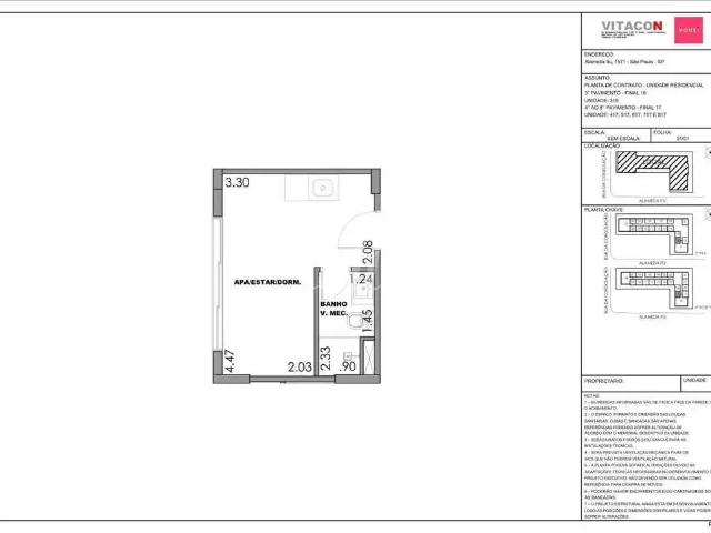 Apartamento para Venda em São Paulo/SP Jardim Paulista 1 Quartos