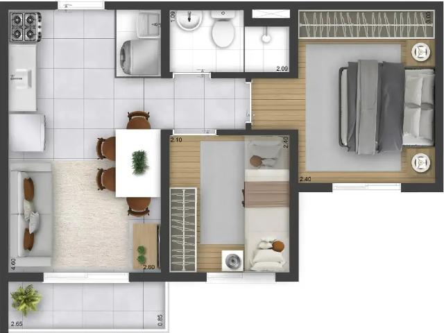Apartamento para Venda em São Paulo/SP Santo Amaro 1 Quartos
