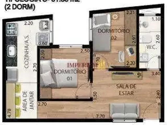 Apartamento para Venda em São Paulo/SP Jardim São Paulo Zona Norte 2 Quartos