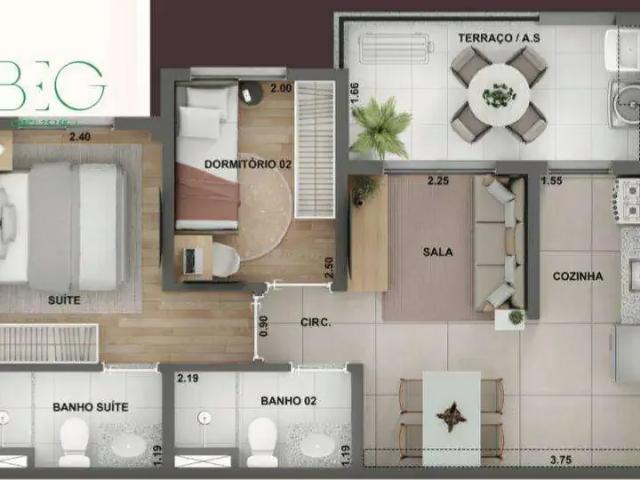 Apartamento para Venda em São Paulo/SP Lapa de Baixo 2 Quartos