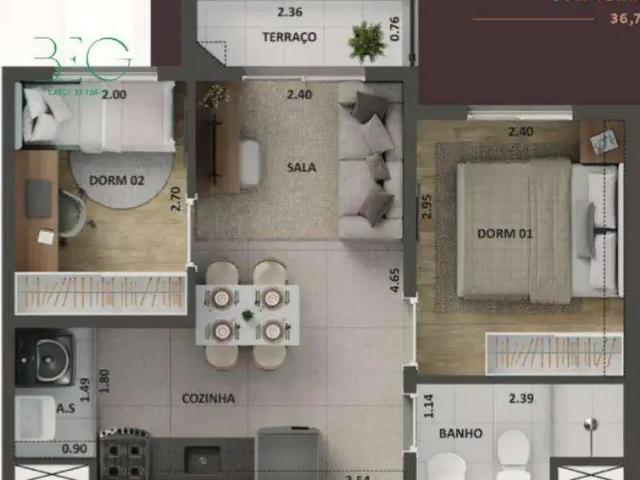 Apartamento para Venda em São Paulo/SP Lapa de Baixo 2 Quartos