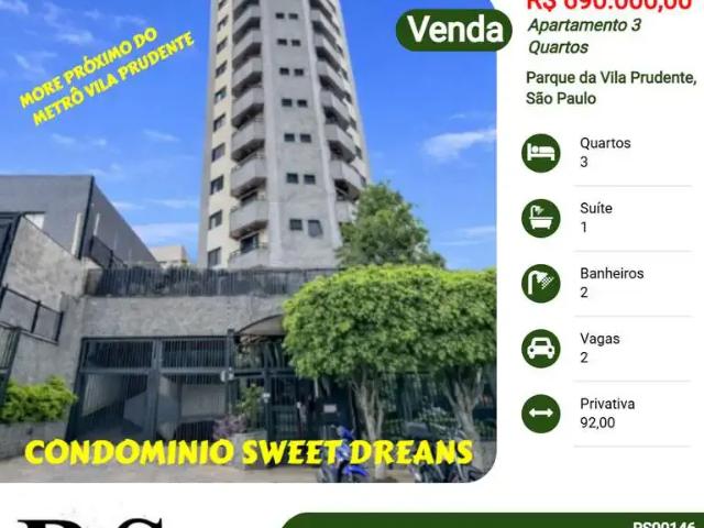 Apartamento para Venda em São Paulo/SP Parque da Vila Prudente 3 Quartos