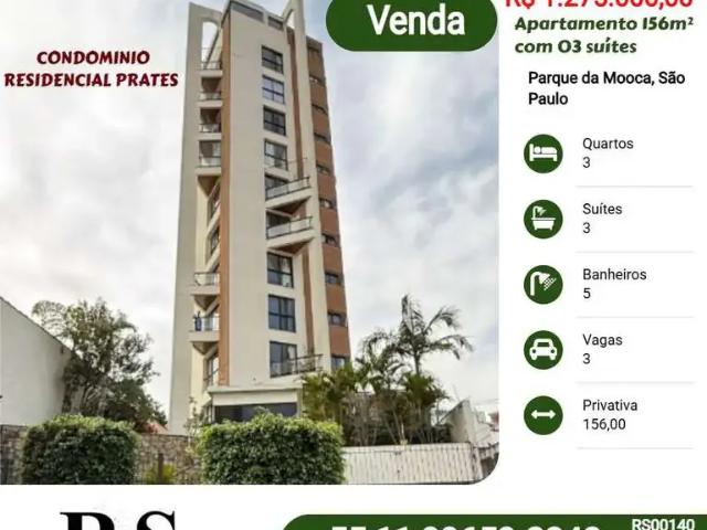 Apartamento para Venda em São Paulo/SP Parque da Mooca 3 Quartos